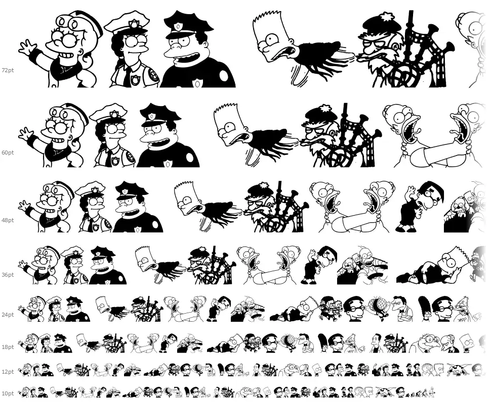 Fuente Simpsons Mmmm...Font por www.davidpustansky.com — FontRiver